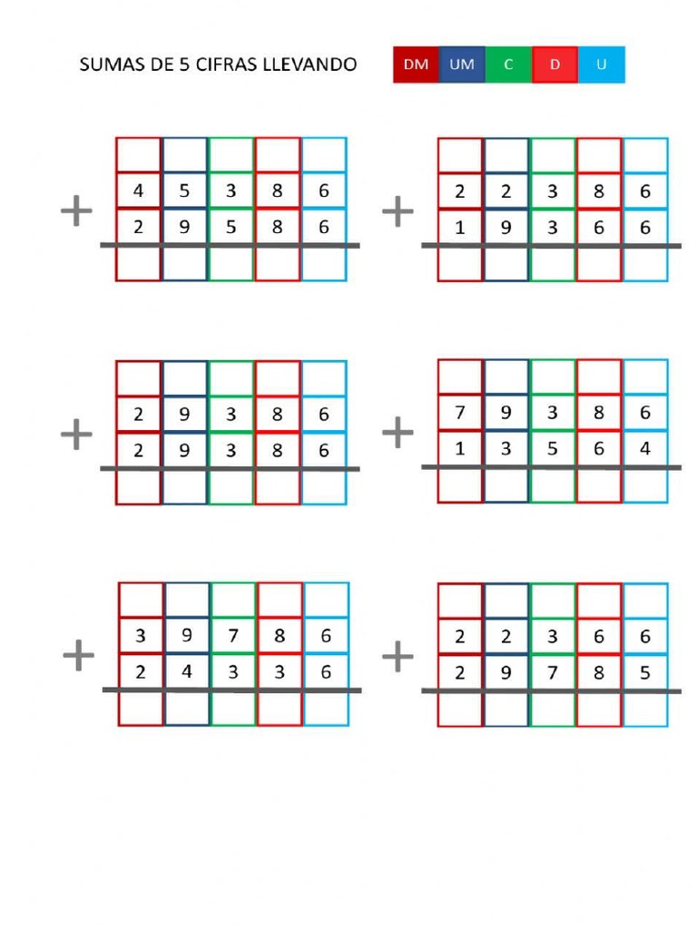 Sumas de Cinco Cifras-3891673366160 | PDF