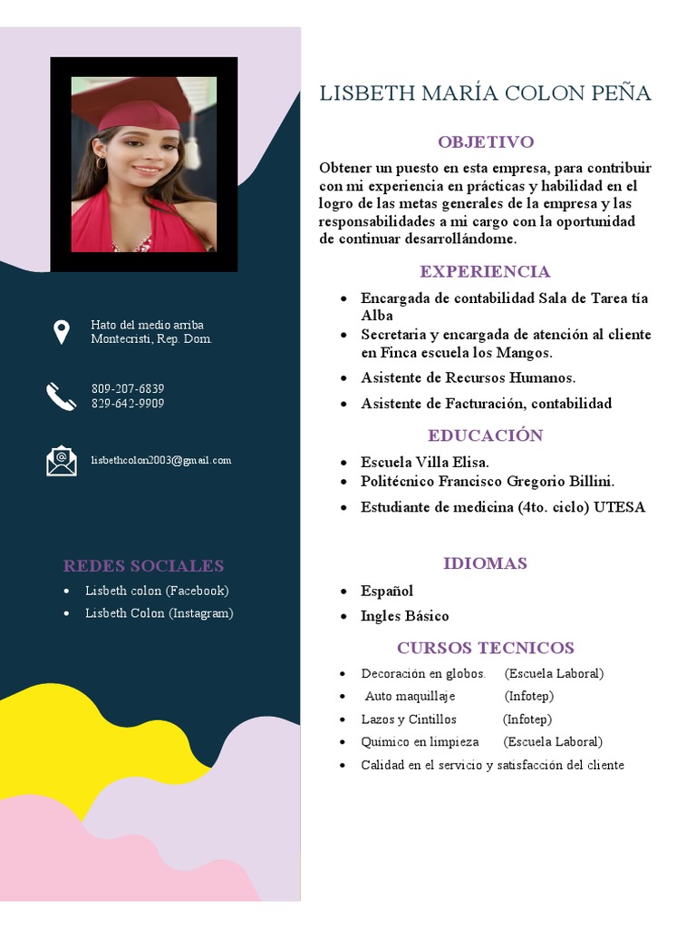 Curriculum LIsbeth Colón | PDF | Business