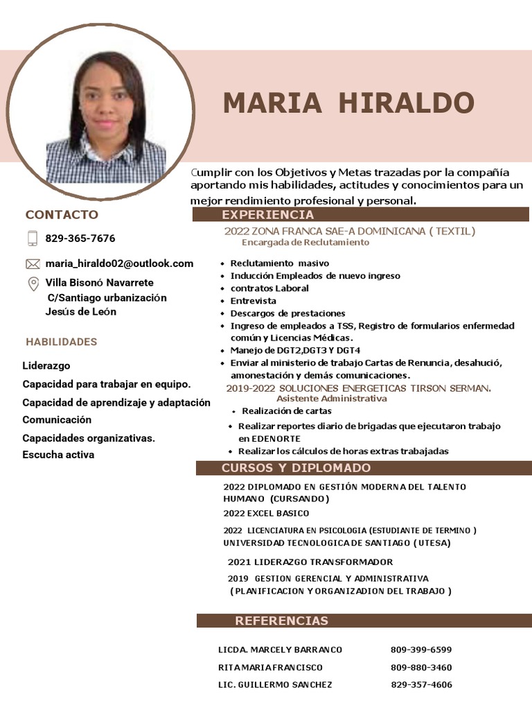 Curriculum Vitae Maria Hiraldo PDF | PDF