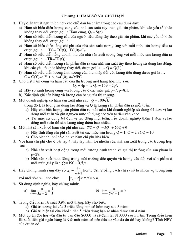 Bai Tap TCC2 Nam 2022 PDF | PDF