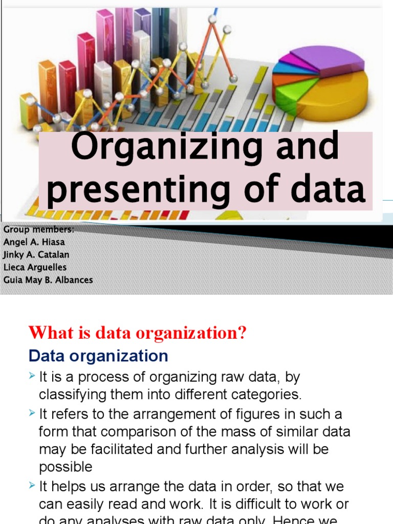 Organizing and Presenting Data REPORTING | PDF | Statistics | Data