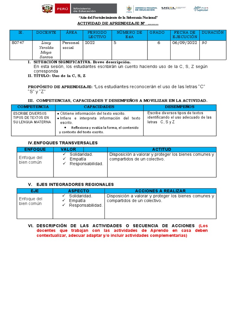 Uso Correcto de C, S y Z en Textos | PDF