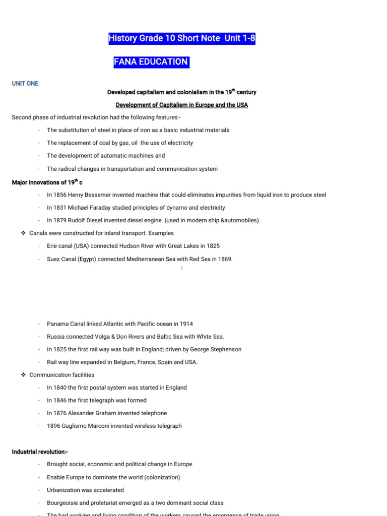 History Full Note G10 | PDF