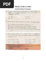Physics Grade 11 Unit 4: Dynamics (29 Questions) | PDF