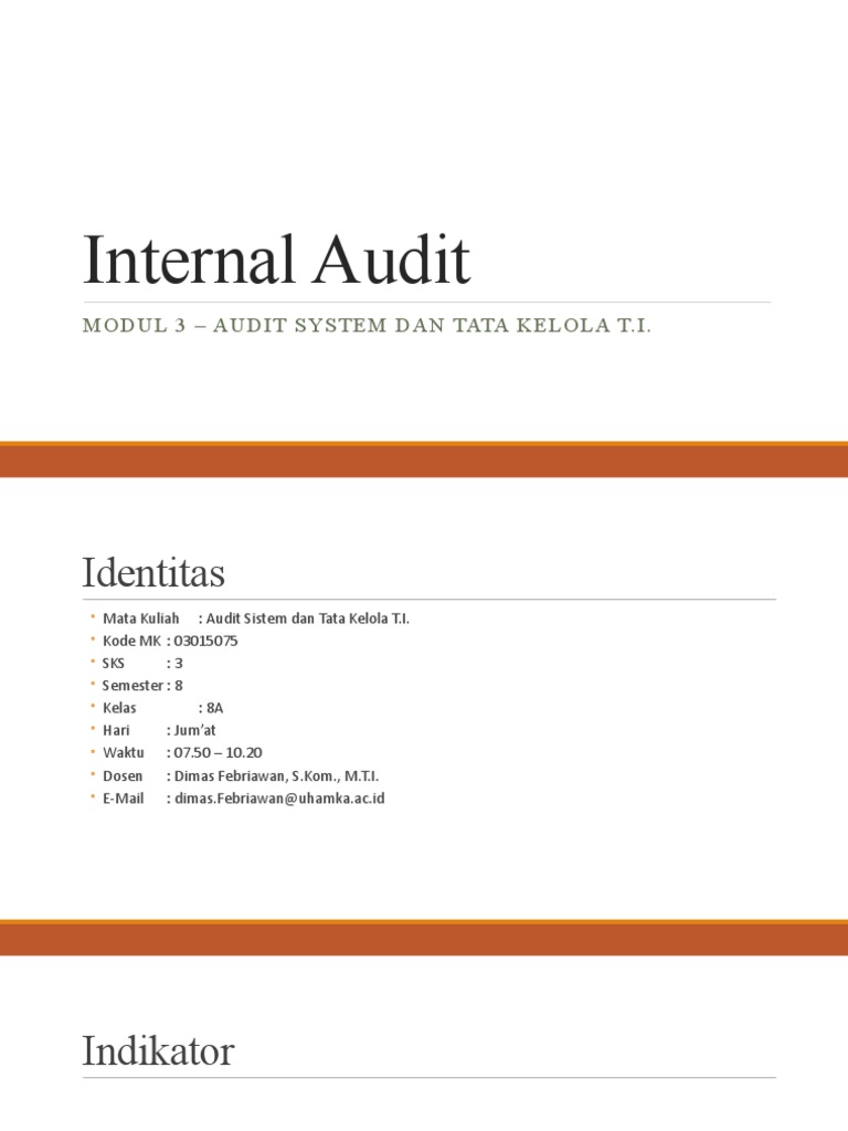03 Modul 3 - Internal Audit | PDF