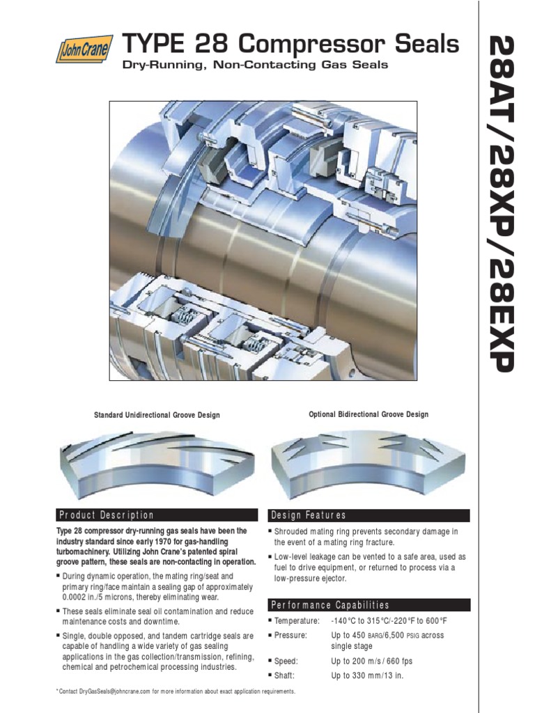 Type 28 Compressor Seal | PDF | Gases | Materials