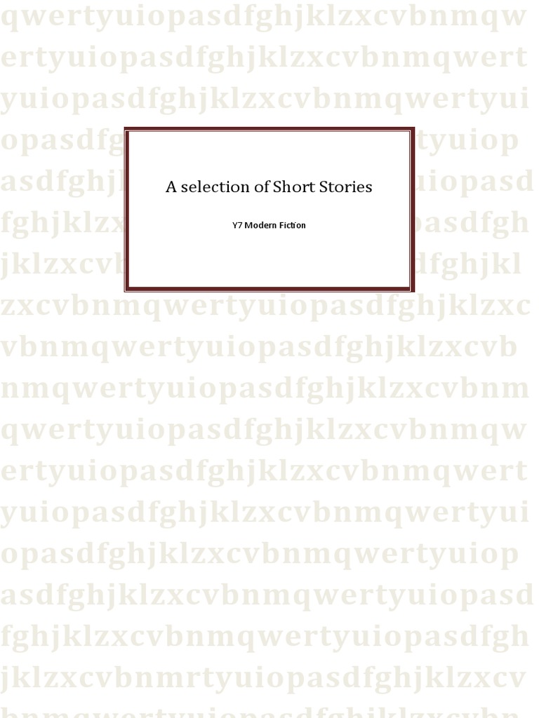 ks3 Short Stories Booklet | PDF