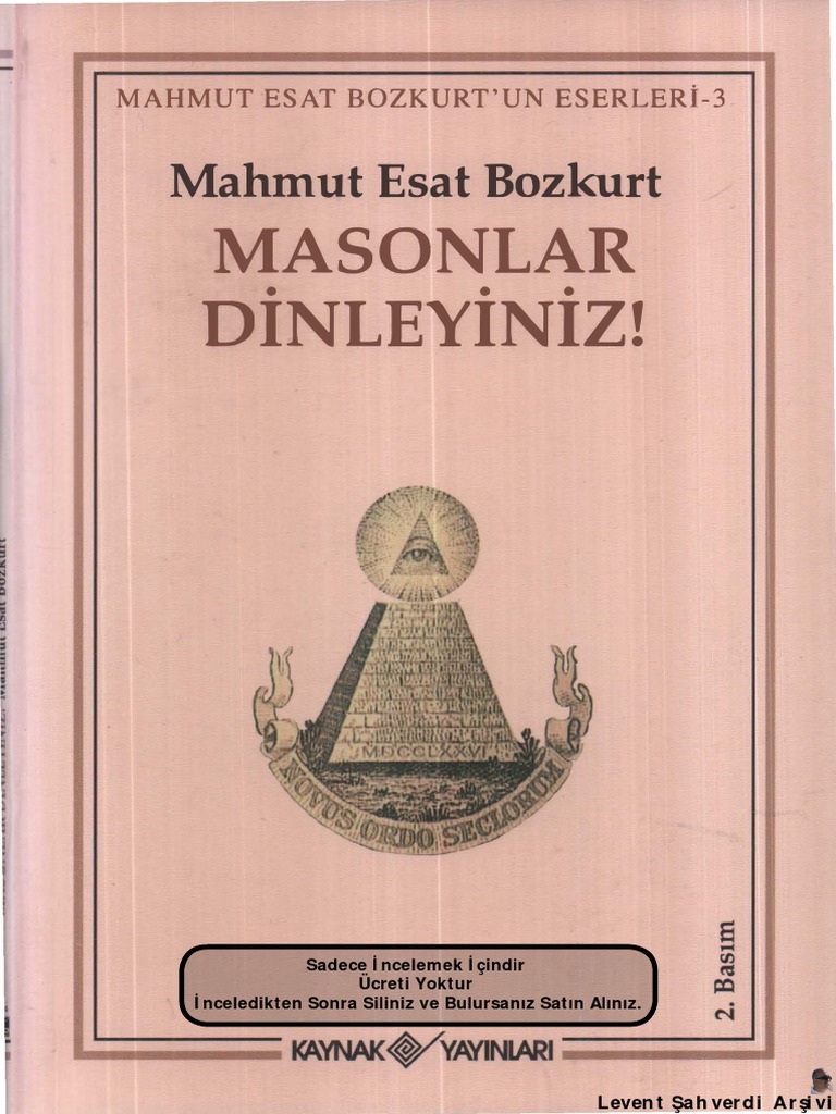 Mahmut Esat Bozkurt - Masonlar Dinleyiniz PDF | PDF