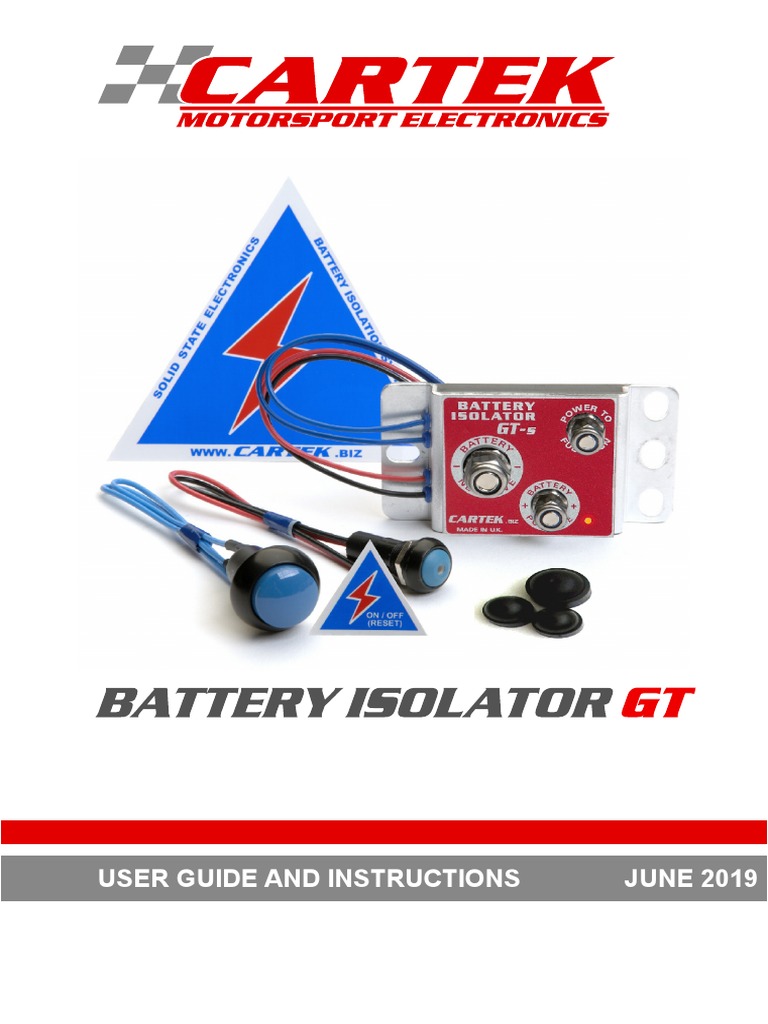 Car Battery Isolator Installation Guide | PDF | Switch | Fuse (Electrical)