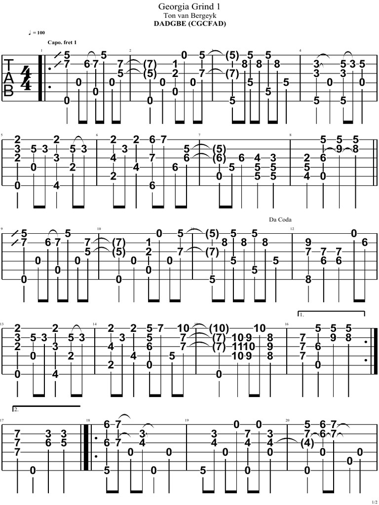 CGCFAD - Georgia Grind 1 | PDF | Chordophones | String Instruments