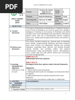Fact and Opinion | PDF | Opinion | Lesson Plan