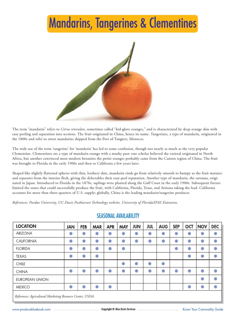 1 Mandarin-Orange-Family PDF | PDF | Orange (Fruit) | Citrus