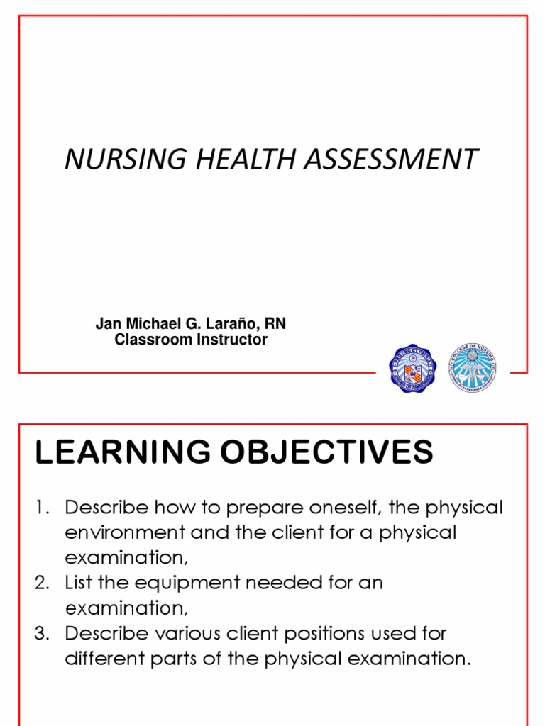 NCM101J - Nursing Health Assessment - Week 3 | PDF | Clinical Medicine ...