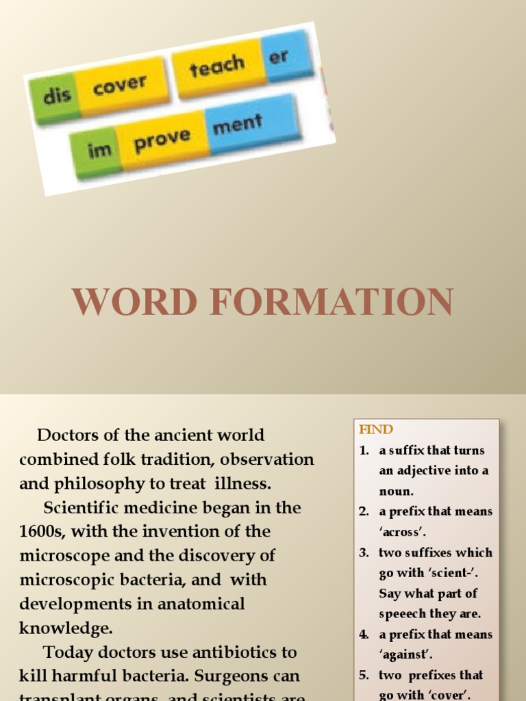Word Formation - 1st Lesson - Língua Inglesa II - Feb2023 | PDF ...
