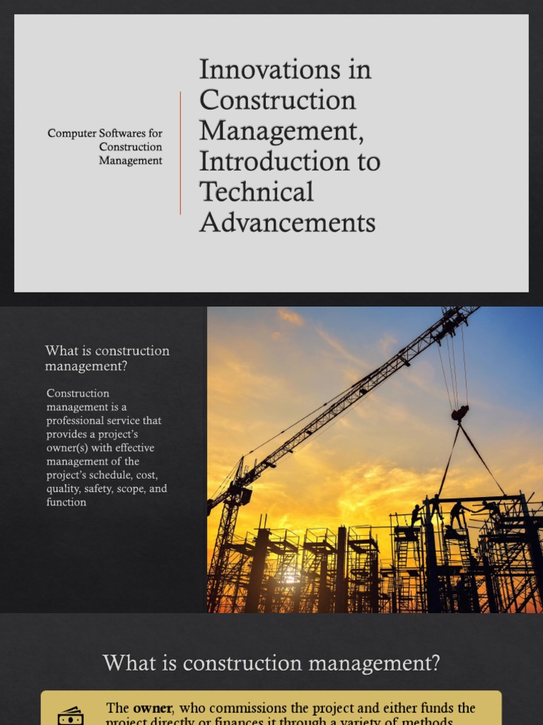 4 Innovations in Construction Management, Introduction To Technical ... 4 Innovations in Construction Management, Introduction To Technical ...