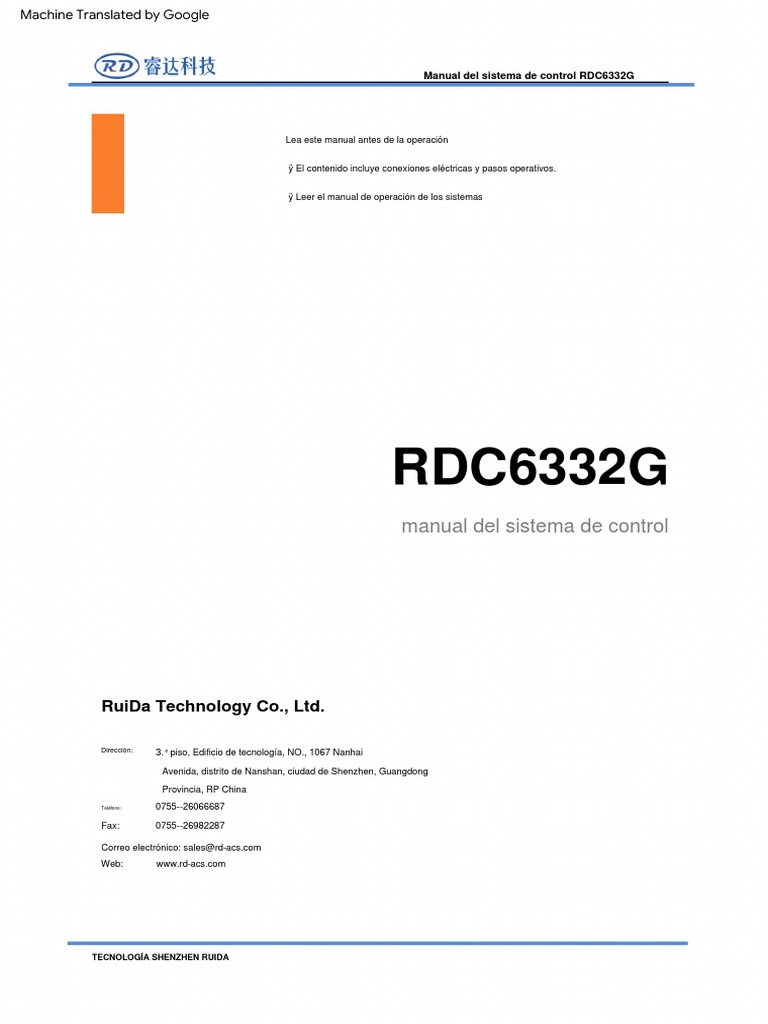 User's Manual of RDC6332G Control System | PDF | Relé | USB