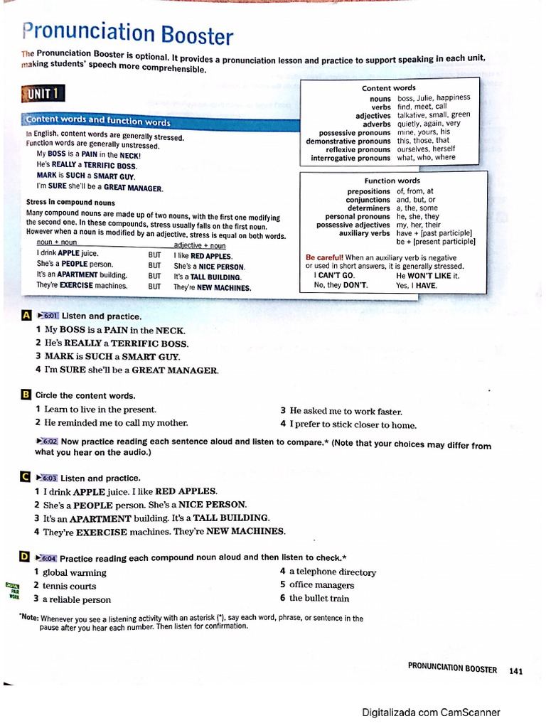 Summit 1 Pronunciation Booster | PDF