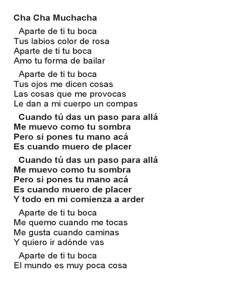 Cha Cha Muchacha | PDF