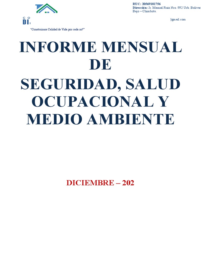 Informe - Plan de Seguridad Carlota | PDF | Residuos | Seguridad y ...