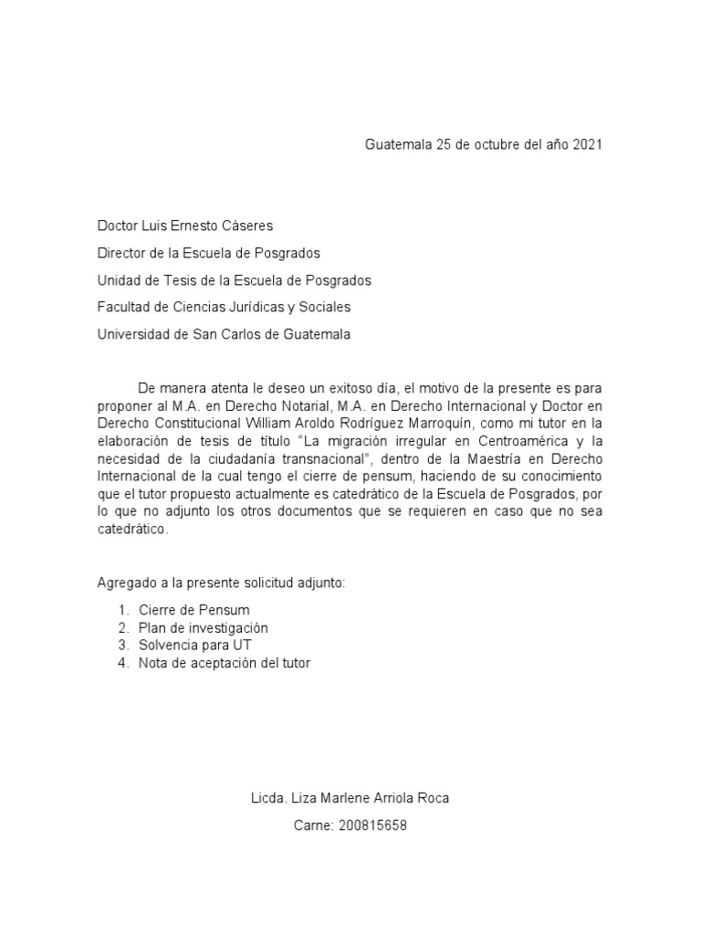 Solicitud de Tutor | PDF