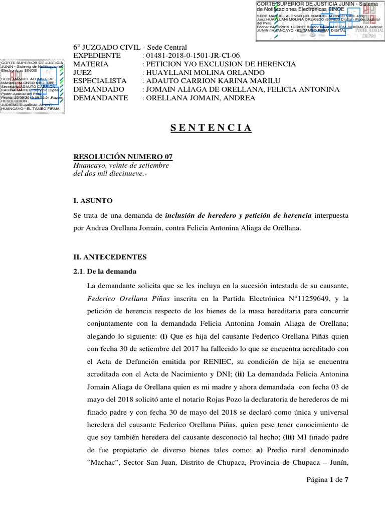 Res 2018014810164850000457285 | PDF | Herencia | Documentos legales