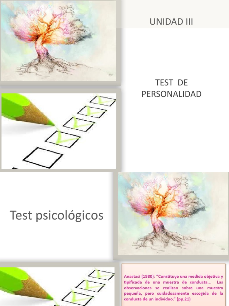 Unidad III 2 PRUEBAS PERSONALIDAD | PDF | Validez (Estadísticas ...
