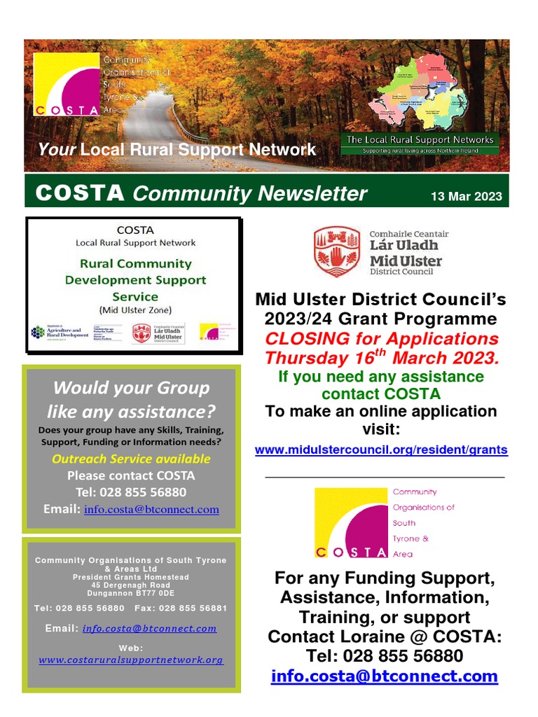 Costa Newsletter - 13 Mar 2023 | PDF | Cost Of Living | Social Enterprise