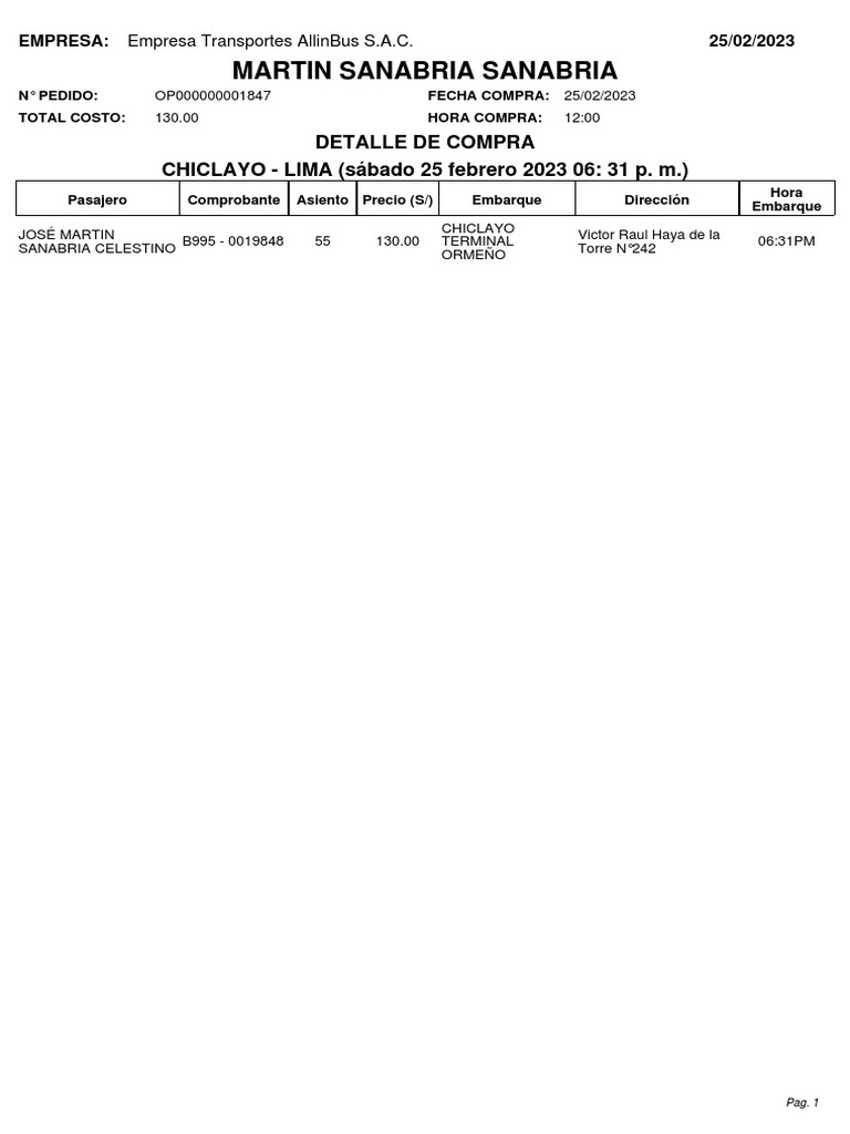 Ticket Compra | PDF