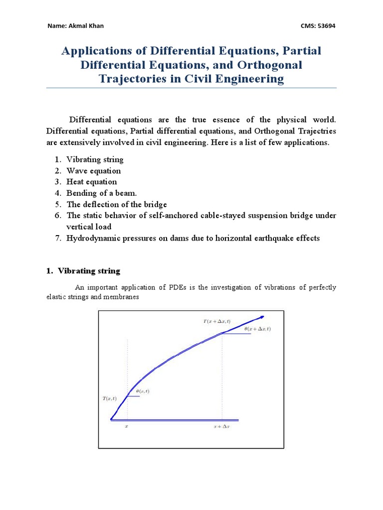 Differential Equations in Civil Engineering | PDF | Heat | Thermal Conduction