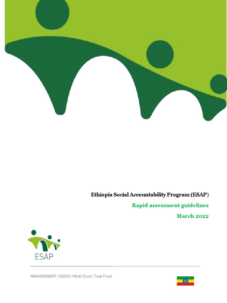 Ethiopia Social Accountability Program (ESAP) : Rapid Assessment ...