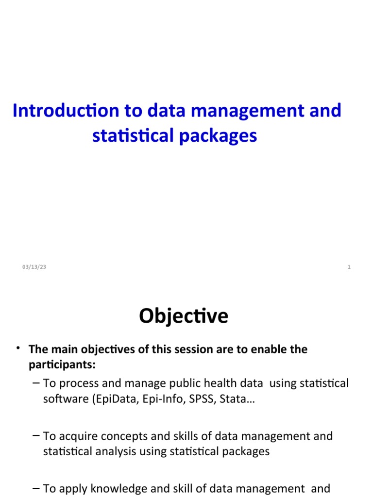 Introduction To Database Management and Statistical Software | PDF ...