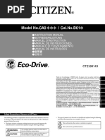 Citizen E820 Eco-Drive Instructions | PDF | Watch | Nature