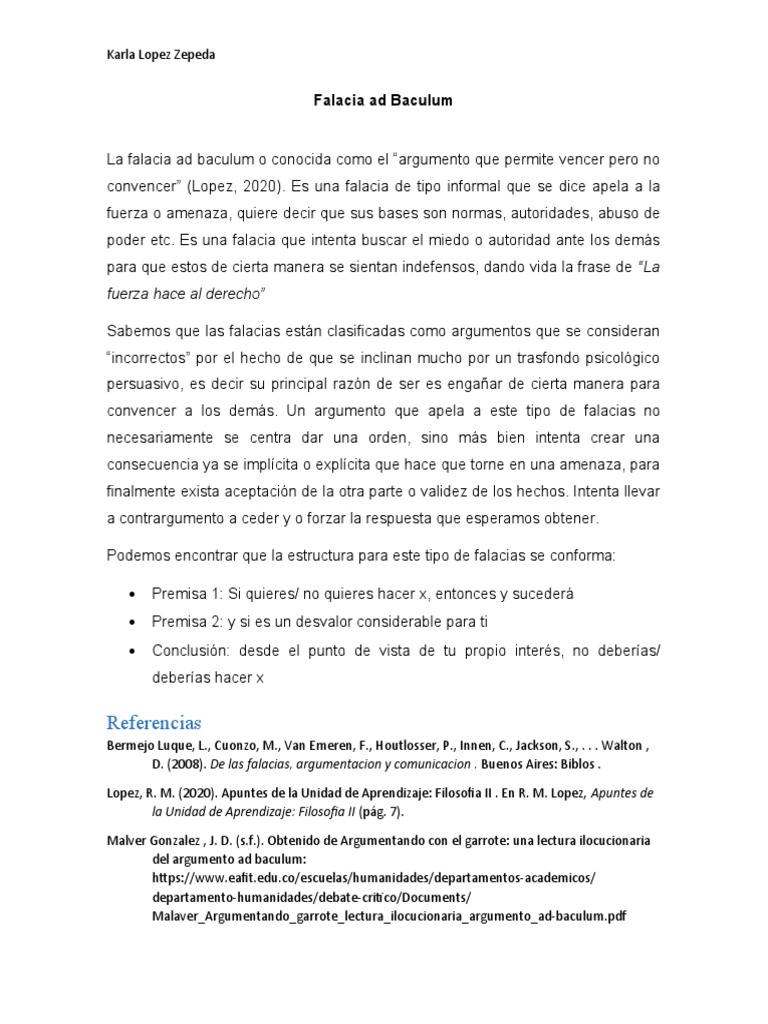 Falacia Ad Baculum | PDF