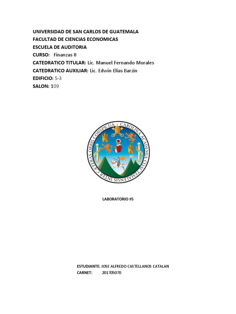 Caratula Usac Lab 5 | PDF