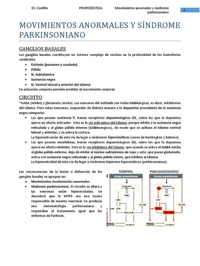 Tema 48. Movimientos Anormales y Síndrome Parkinsoniano FINAL | PDF ...