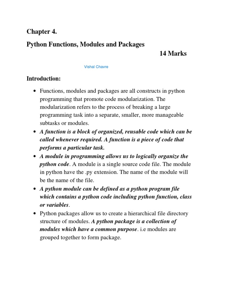 PWP - Chapter 4 PDF | PDF | Parameter (Computer Programming) | Data Type