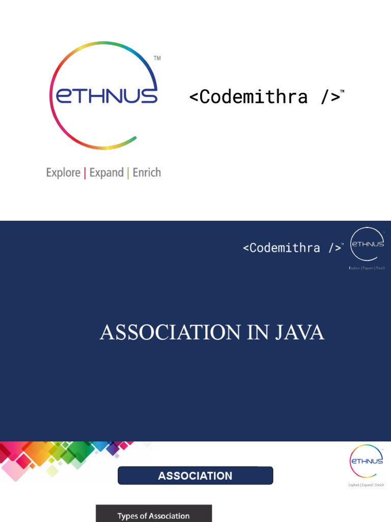 Association in Java - 2022 | PDF | Inheritance (Object Oriented Programming) | Class (Computer ...
