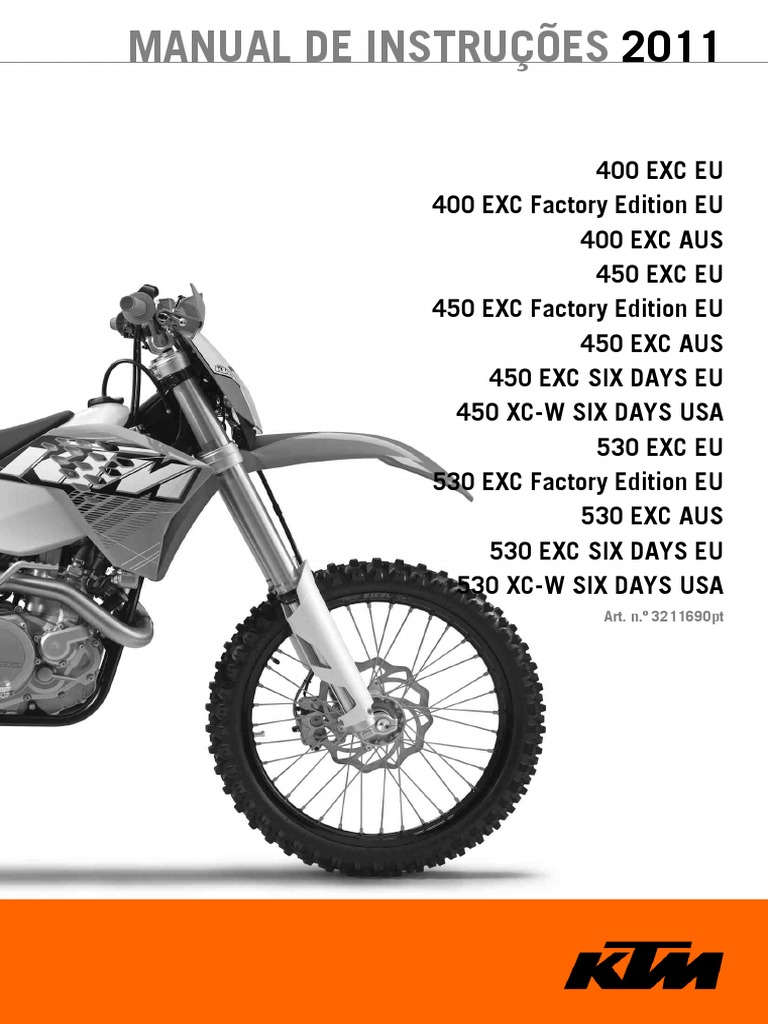 KTM Repair Manual - 2011 Totda | PDF | Motocicleta | Freio