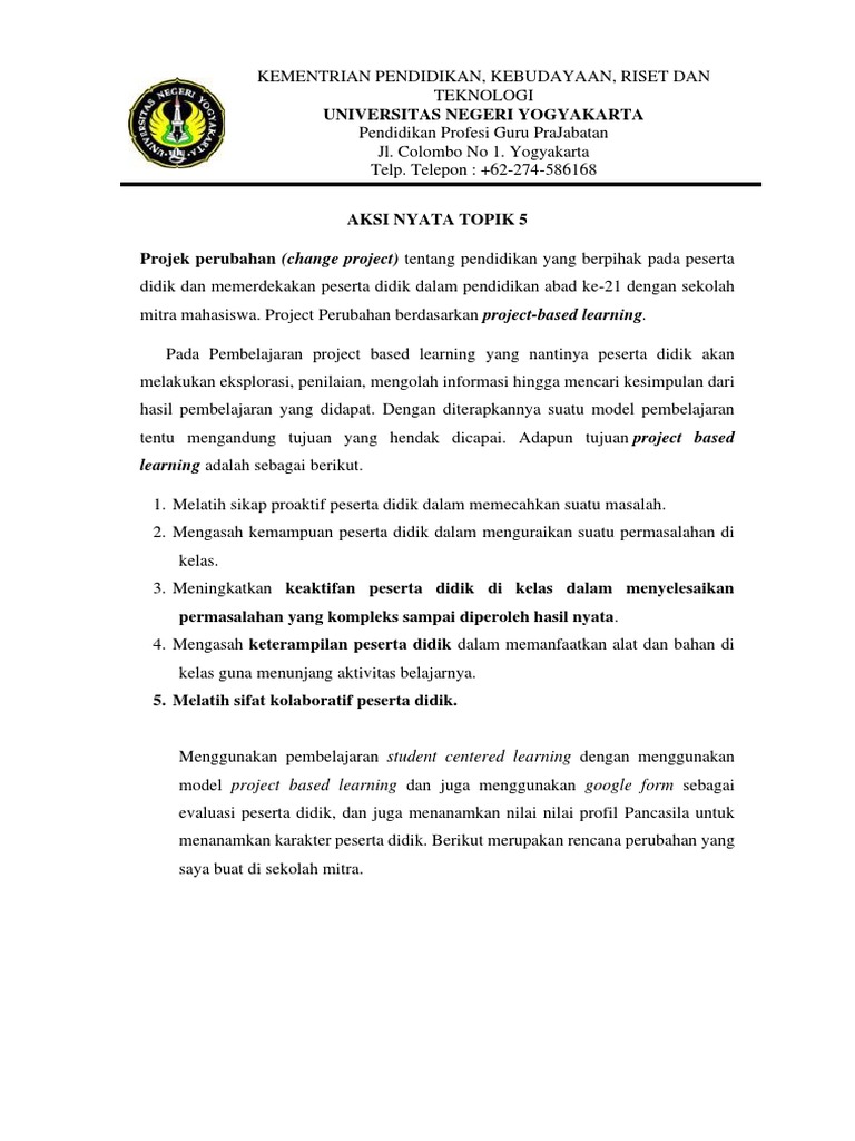 Aksi Nyata Topik 5 - Dwi Novita Sari | PDF