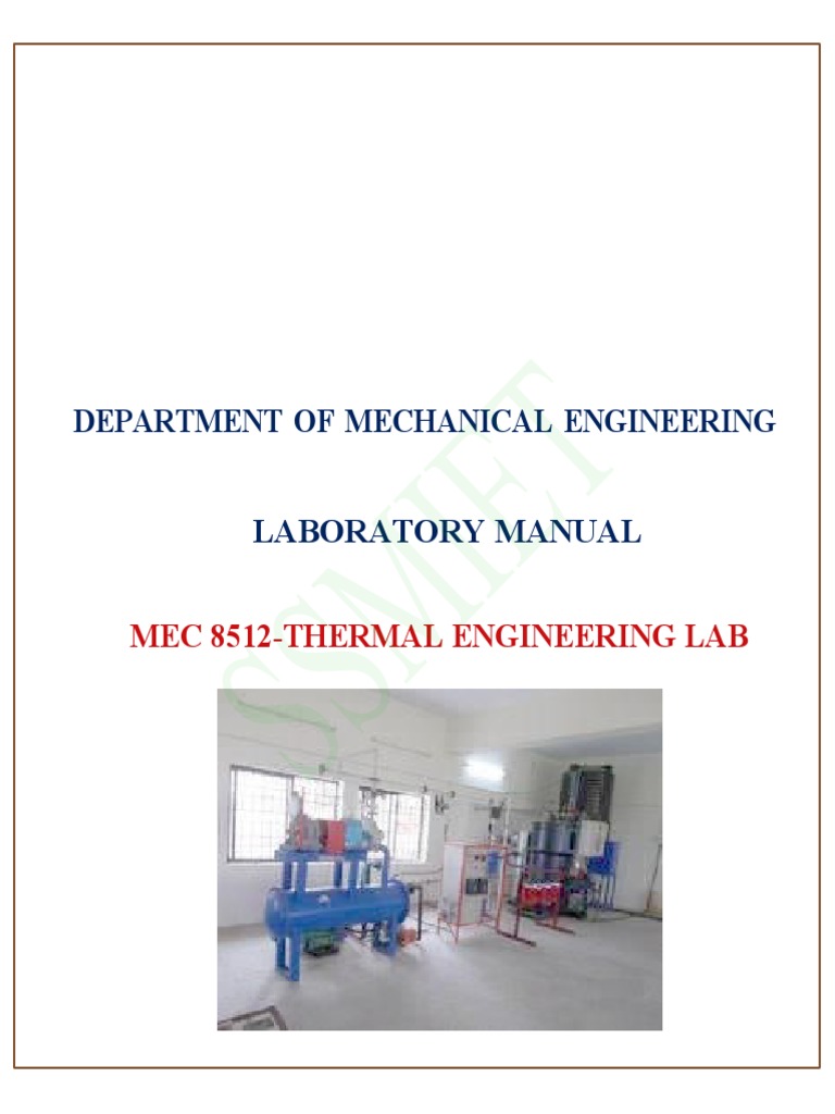 Thermal Engg Lab Manual | PDF | Internal Combustion Engine | Engines