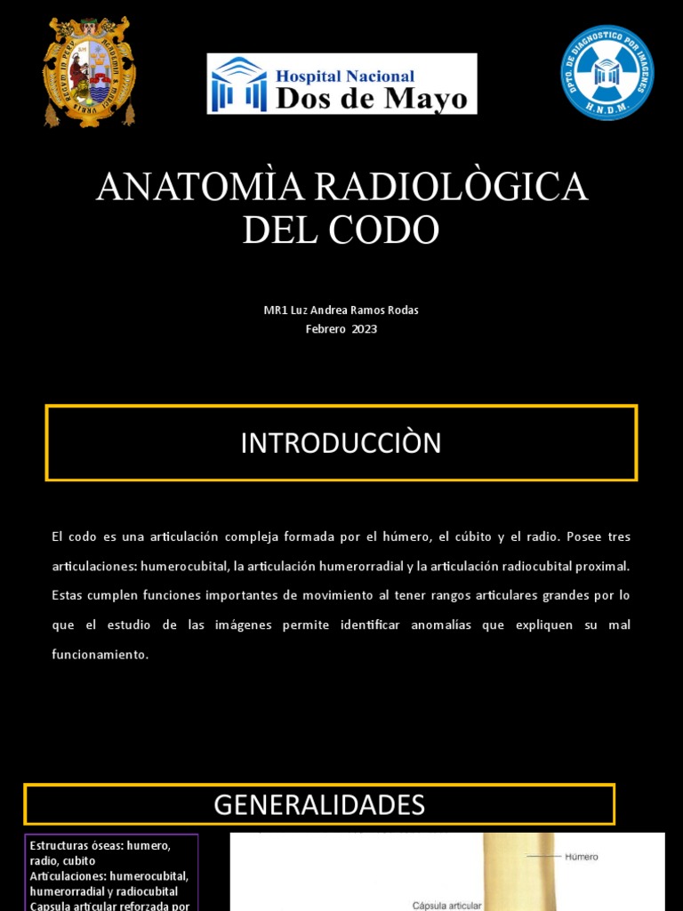 Anatomia Radiologica de Codo | PDF | Codo | Sistema musculoesquelético
