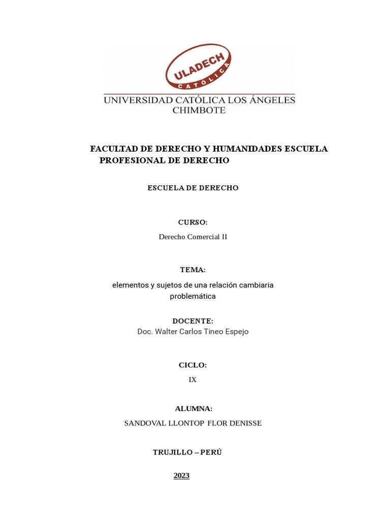 ACCION CAMBIARIA-Flor Sandoval | PDF | Pagos | Justicia