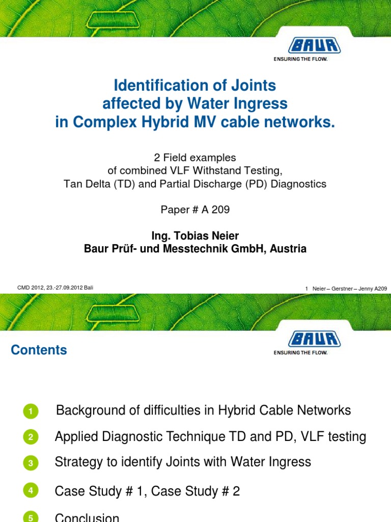 Identifying Joints with Water Ingress in Hybrid Cable Networks Through ...