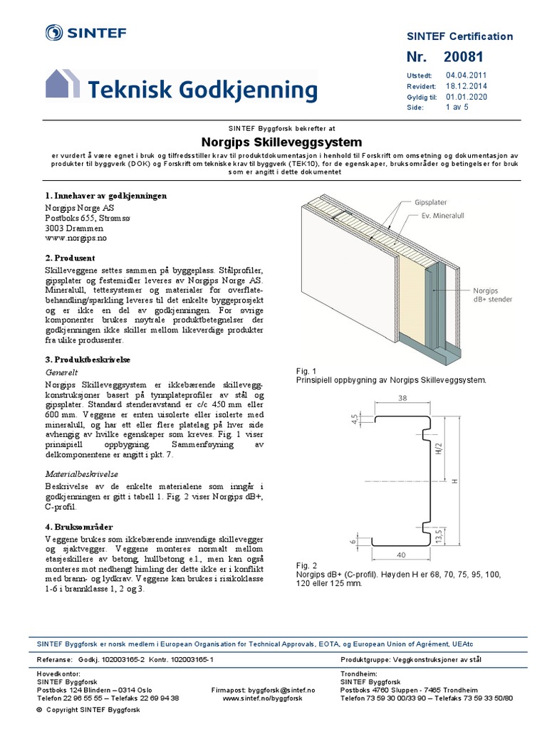 TG Norgips Skillevegger | PDF