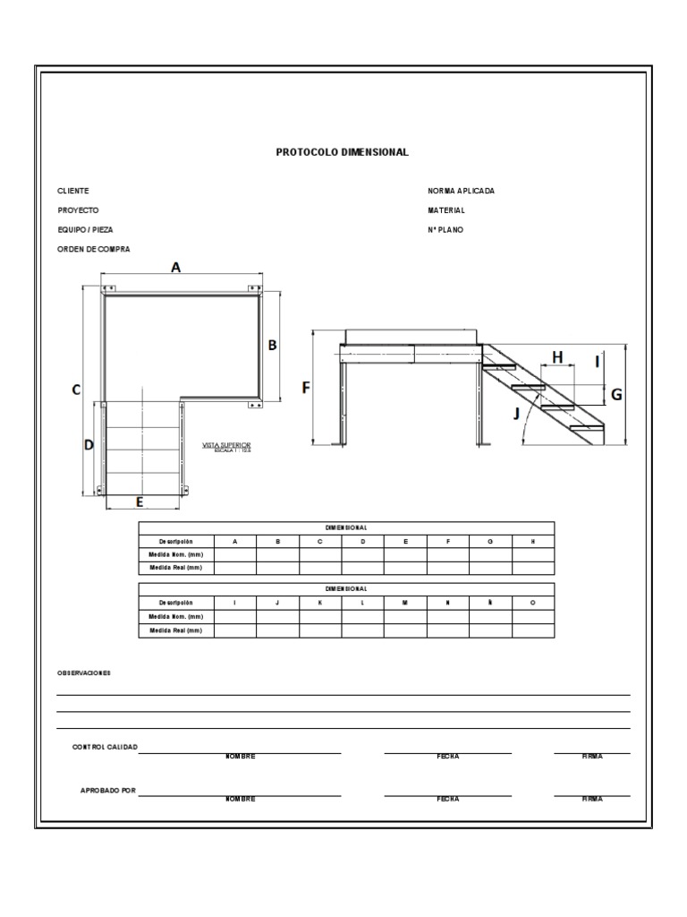 Formato Protocolo Dimensional | PDF
