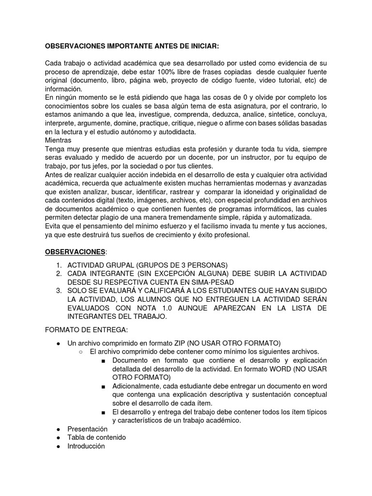 Actividad 1 - POO | PDF