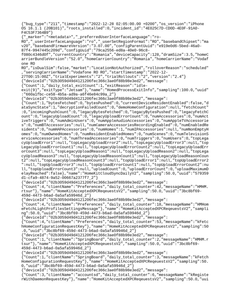 iPhone HomeKit Data Log Analysis | PDF | Computer Architecture | System Software