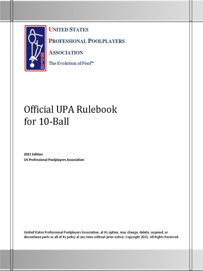 10 Ball Rules 2021 | PDF | Referee | Indoor Sports