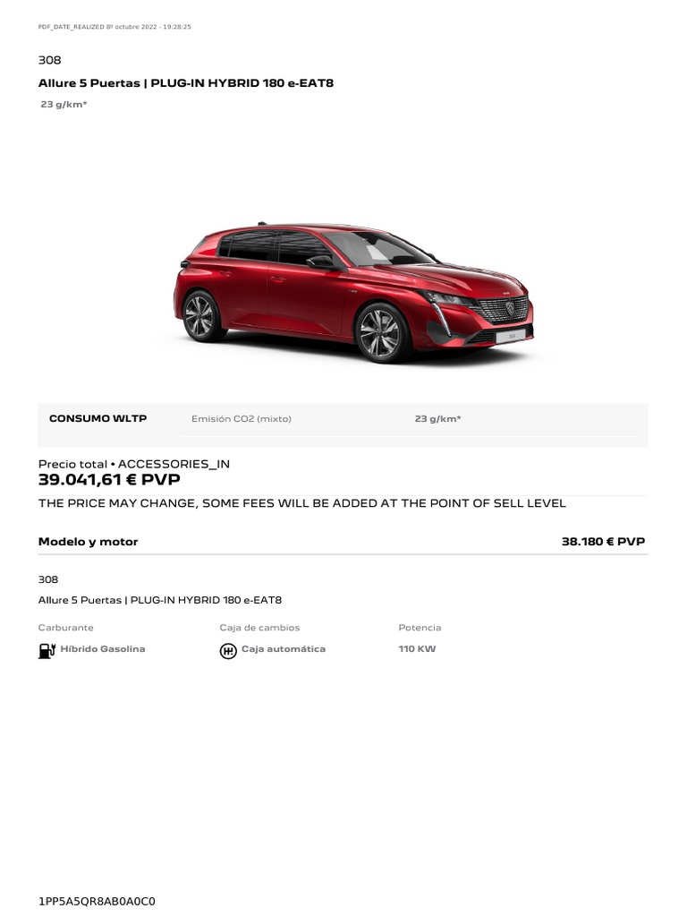 Peugeot 308 Pdf Vehículos Con Tracción Trasera Sedanes