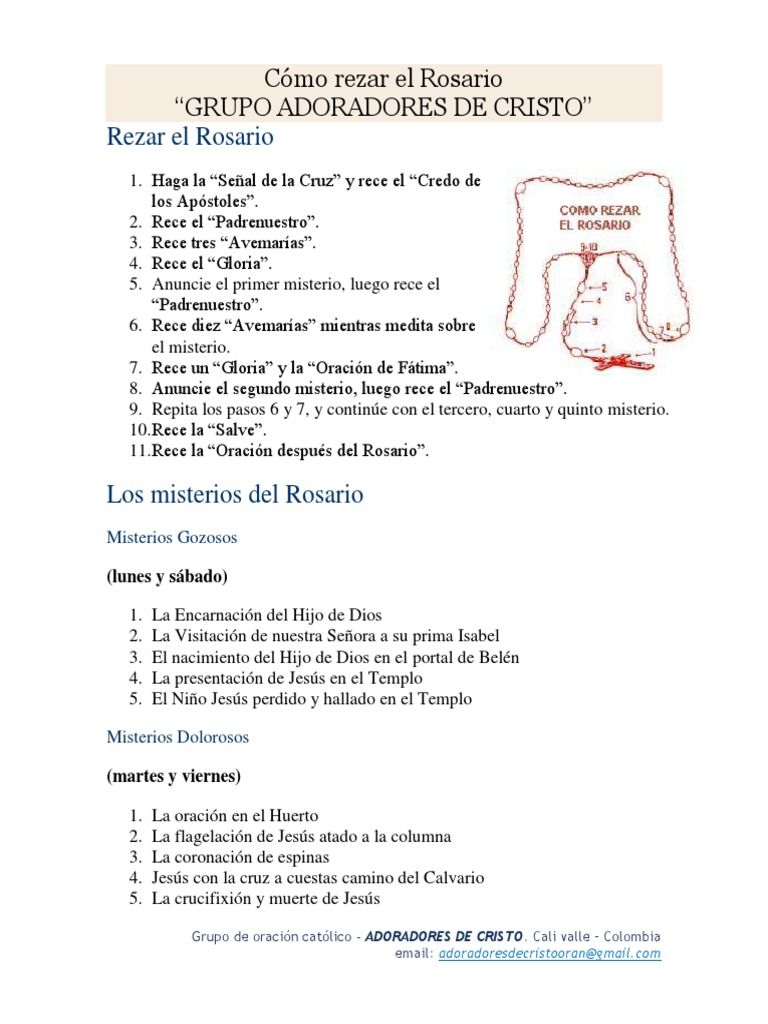 Guía completa para rezar el Santo Rosario | PDF | Rosario | María ...